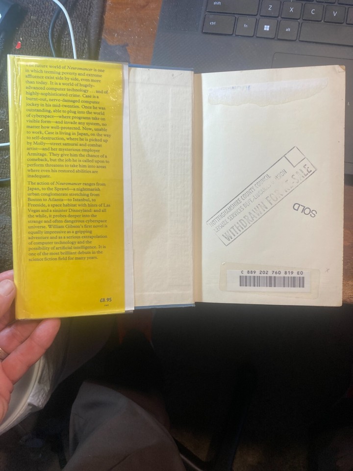 Neuromancer - William Gibson (1984), First UK Edition - Gollancz, HC/DJ ...