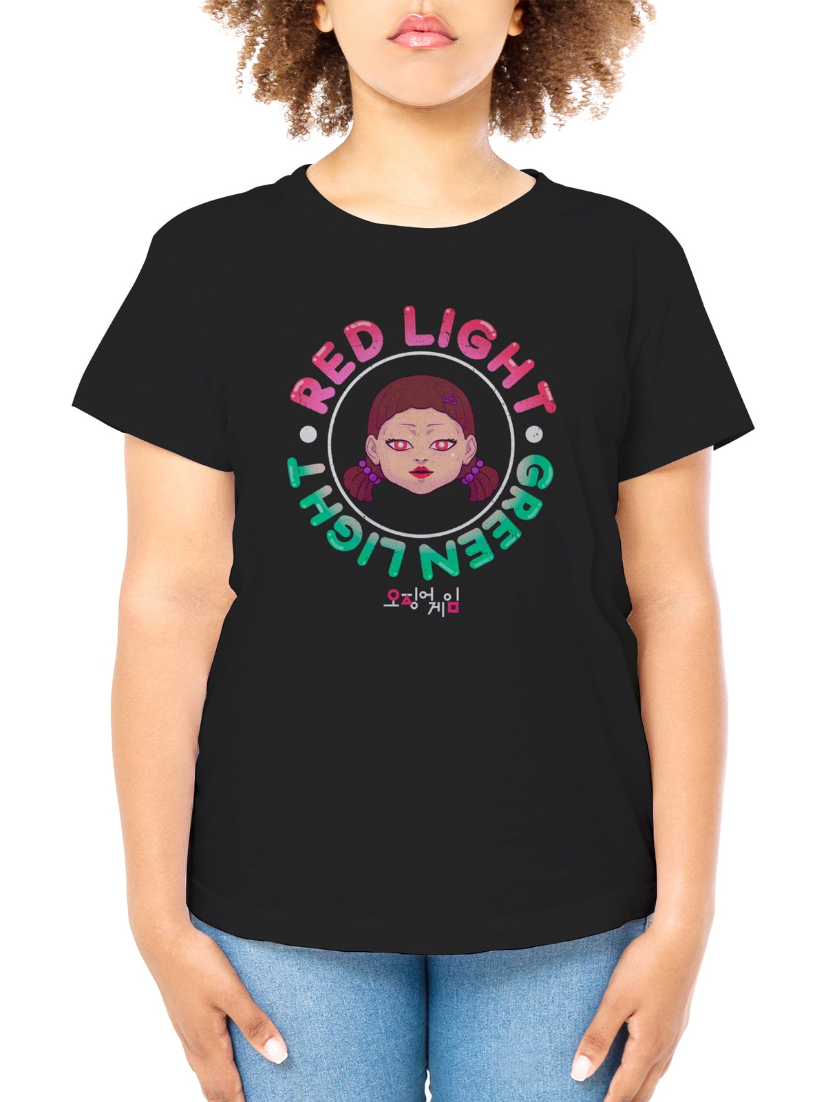 NEW Squid Games RED LIGHT GREEN LIGHT Juniors Short Sleeve T-Shirt ...