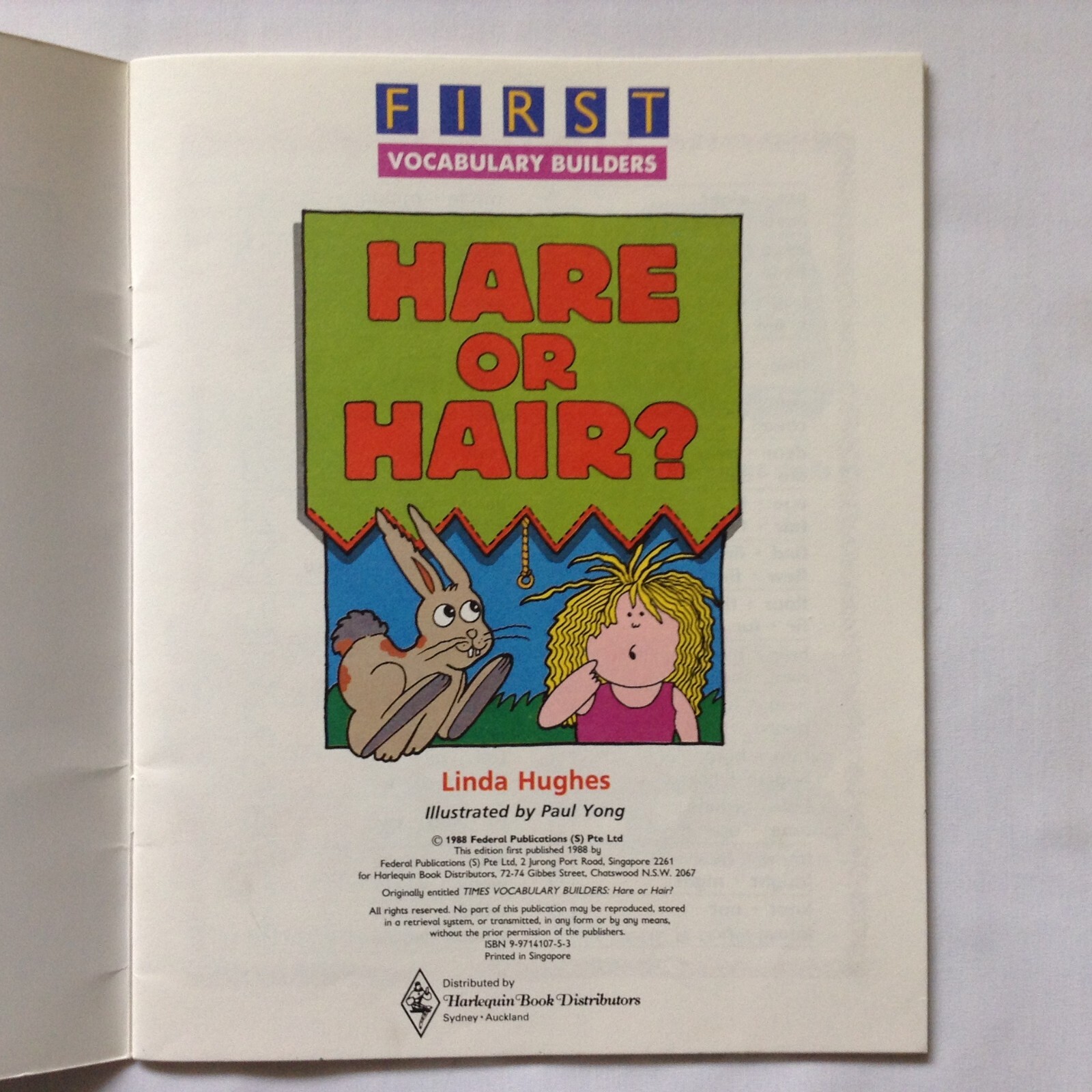 "Hare or Hair?" - A colourfully illustrated book of Homonyms for Ages 5 ...