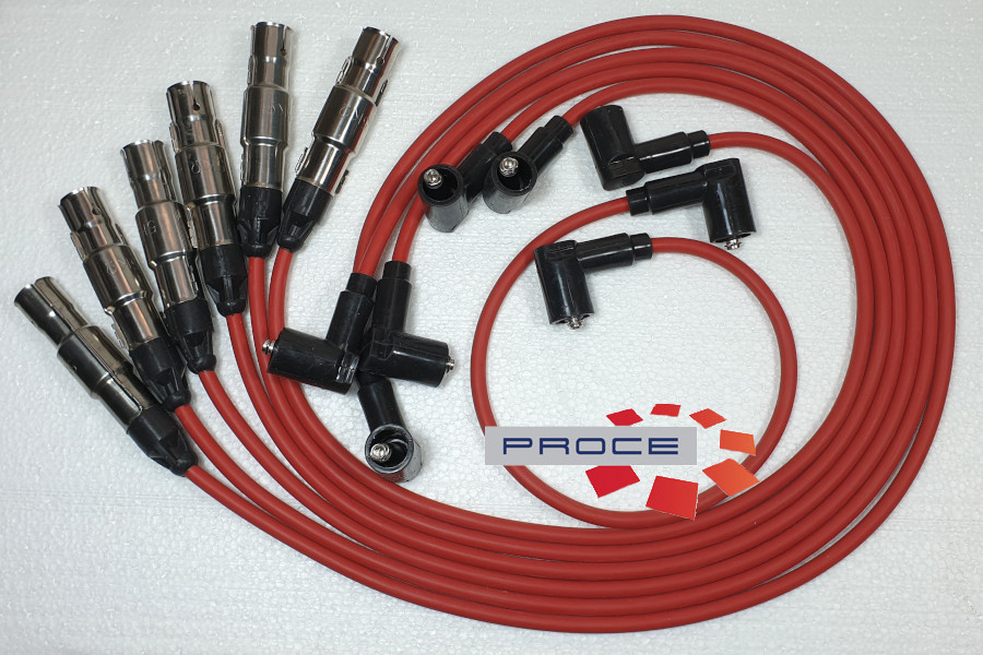 Zündkabel rot VW VR6 Golf Passat Vento 2,8 2,9 VR6