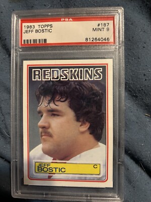 Jeff Bostic 1983 Topps #187 PSA 9 MINT Washington Redskins Low Pop Only ...