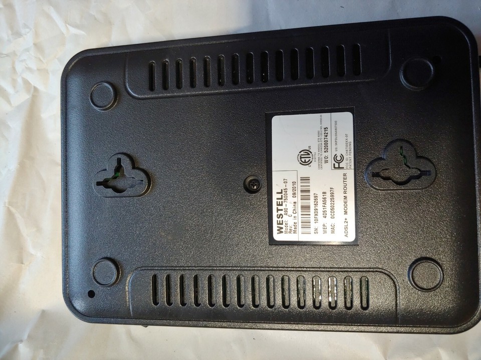 Westell Router 7500. A90-750045-07 | eBay