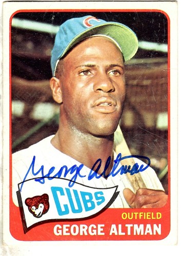 Autographed GEORGE ALTMAN Chicago Cubs 1965 Topps Card #528 - w/COA | eBay