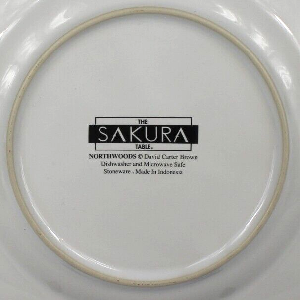 Set of 4 Sakura Northwoods Stoneware Salad Dessert Plates - David ...