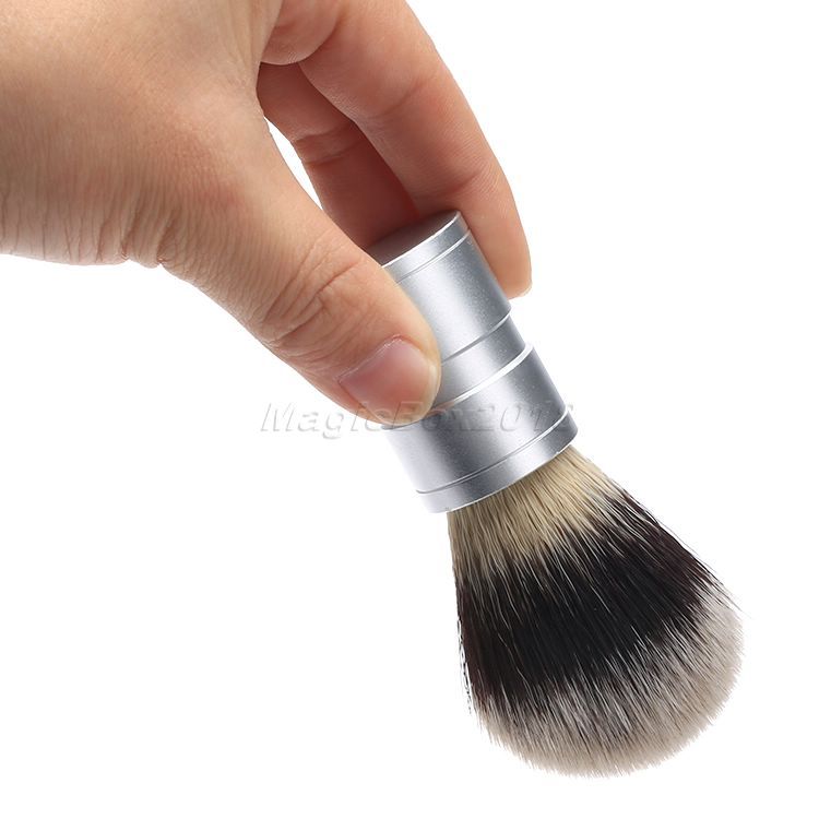 New Portable Men's Badger Hair Shaving Brush Aluminum Alloy Handle ...
