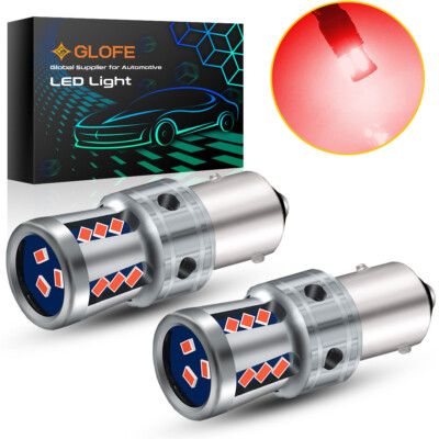 2X LED Rear Brake Tail Signal Light Bulbs 1156 7506 5008 Pure Red Super ...