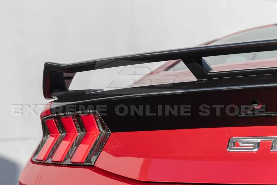GLOSSY BLACK GT Style Spoiler Fits 24-Up Ford Mustang S650 Rear Trunk ...