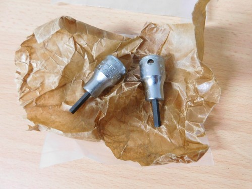 NOS BRITOOL 5/32" AF HEX ALLEN TORQUE ADAPTORS PAIR A33/156 3/8" DRIVE ...