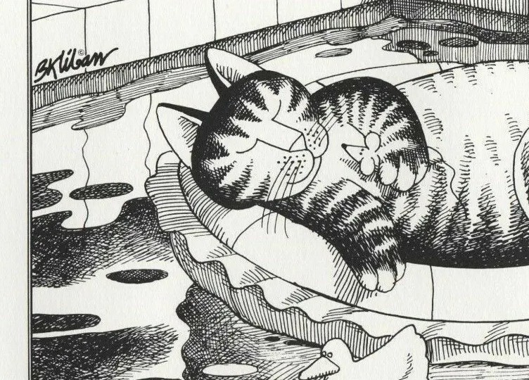 B Kliban Cats Collectible Art Pampered Cat & Mouse Swimming Pool Life ...