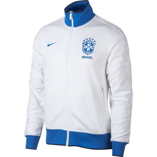 Nike Brazil CBF Futbol Team Copa Jacket N98 White Blue AR8616-100 Men's ...