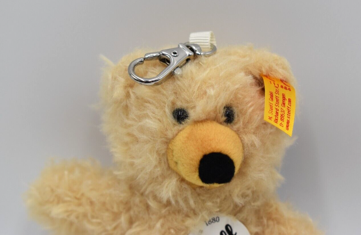 Steiff 'Charly' Teddy Bear Keyring Collectible Soft Toy Keychain 4.5 ...