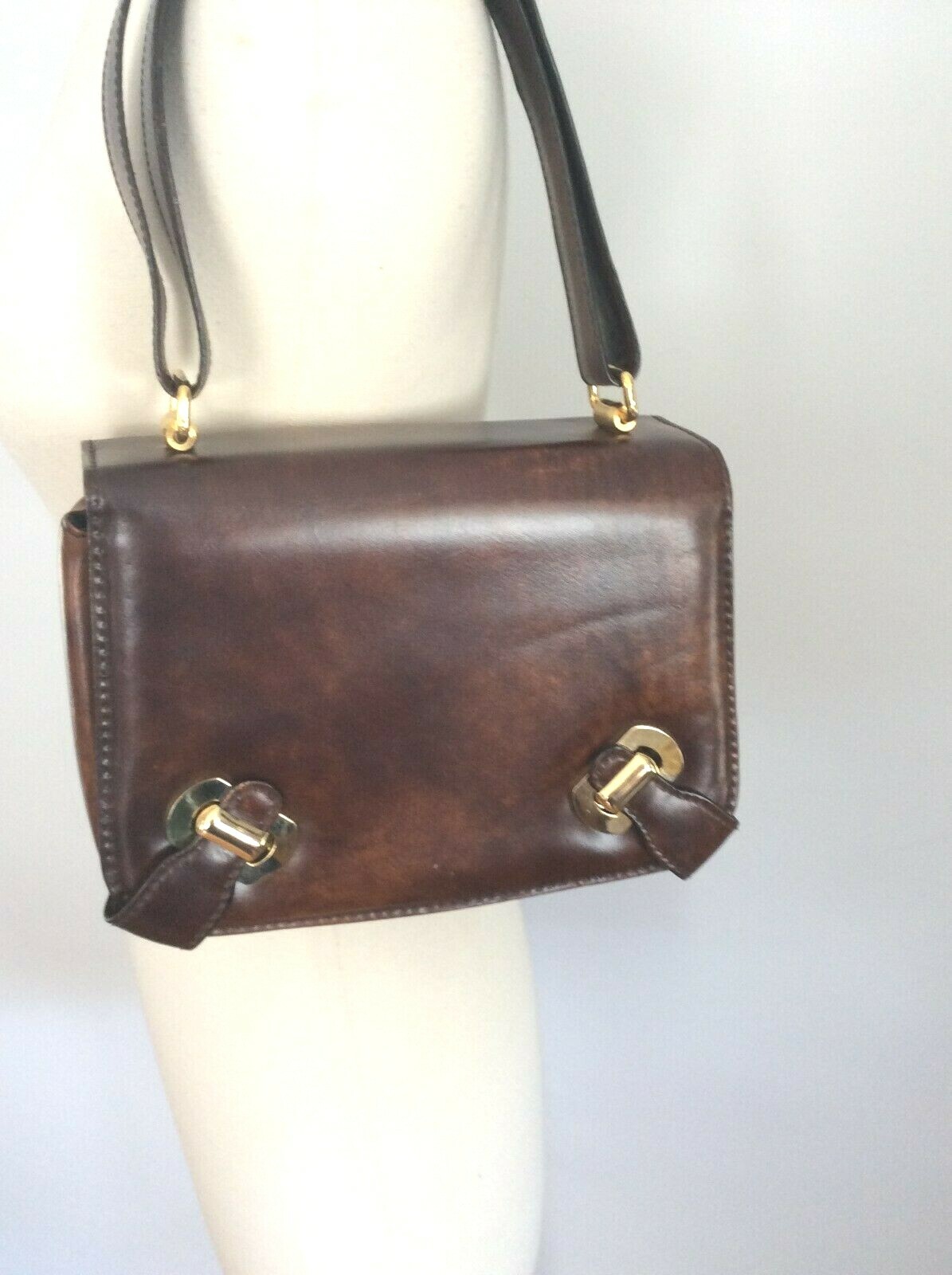 UNIQUE 1960's MOD VINTAGE Cool Closure Handbag Purse … - Gem