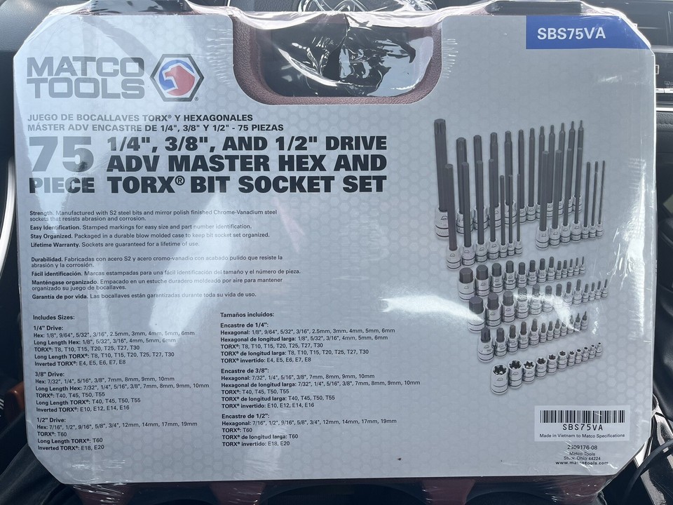 matco tool 75 Piece Advanced Master Hex And Bit Socket Set | eBay