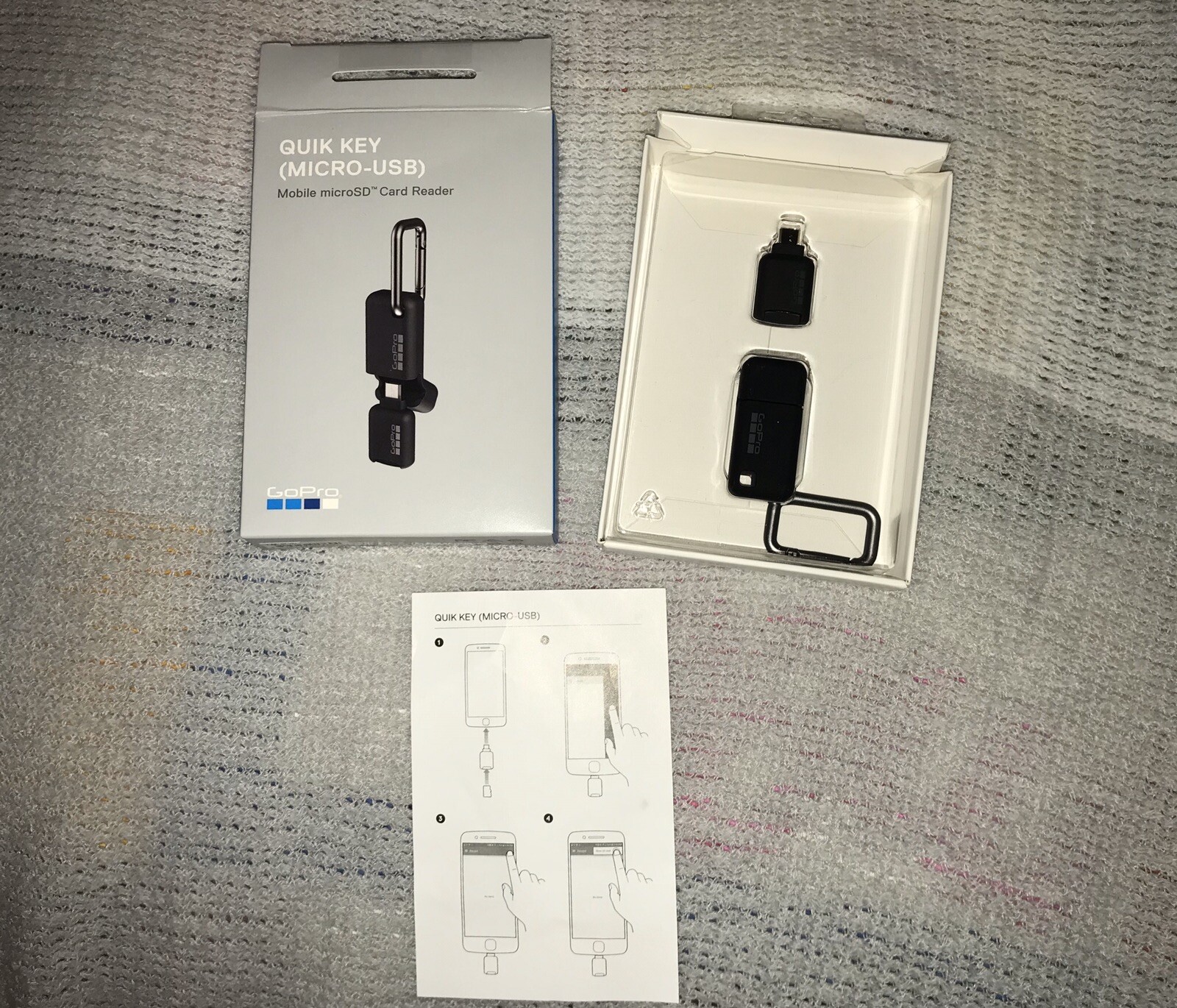 NIP Authentic GoPro Quik Key USB Android Micro SD Mobile Photo Video ...