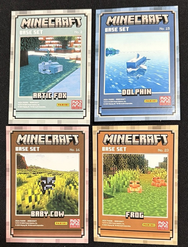 2024 Panini Minecraft / Stone Parallel / Base Character Set / 4 Card ...