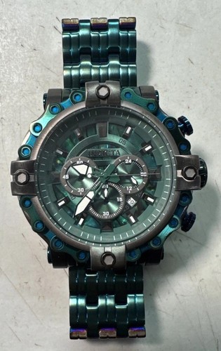 Invicta Excursion Men’s Watch - Teal Green Band Face And Bezel - Model 37886 | eBay