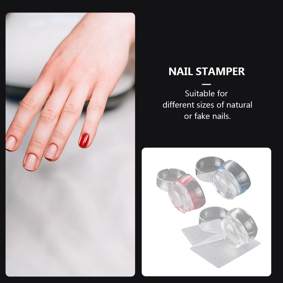 3 Sets Nail Art Printing Tools Stamping Plate Kit Stamper with Scraper ...