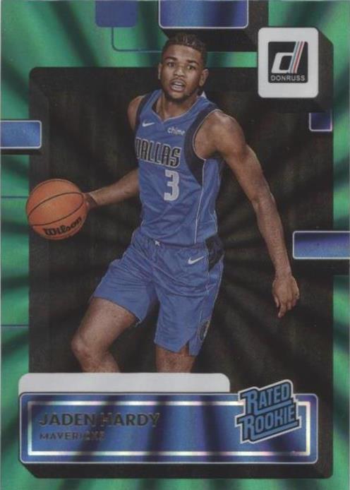 2022-23 Panini Donruss - Rated Rookie Jaden Hardy #235 Holo Green Laser ...