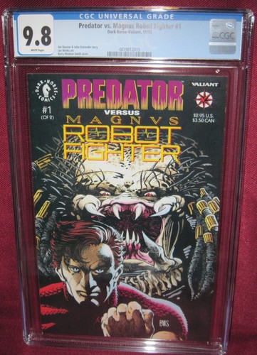 PREDATOR vs. MAGNUS ROBOT FIGHTER #1 DARK HORSE VALIANT COMIC 1992 CGC ...