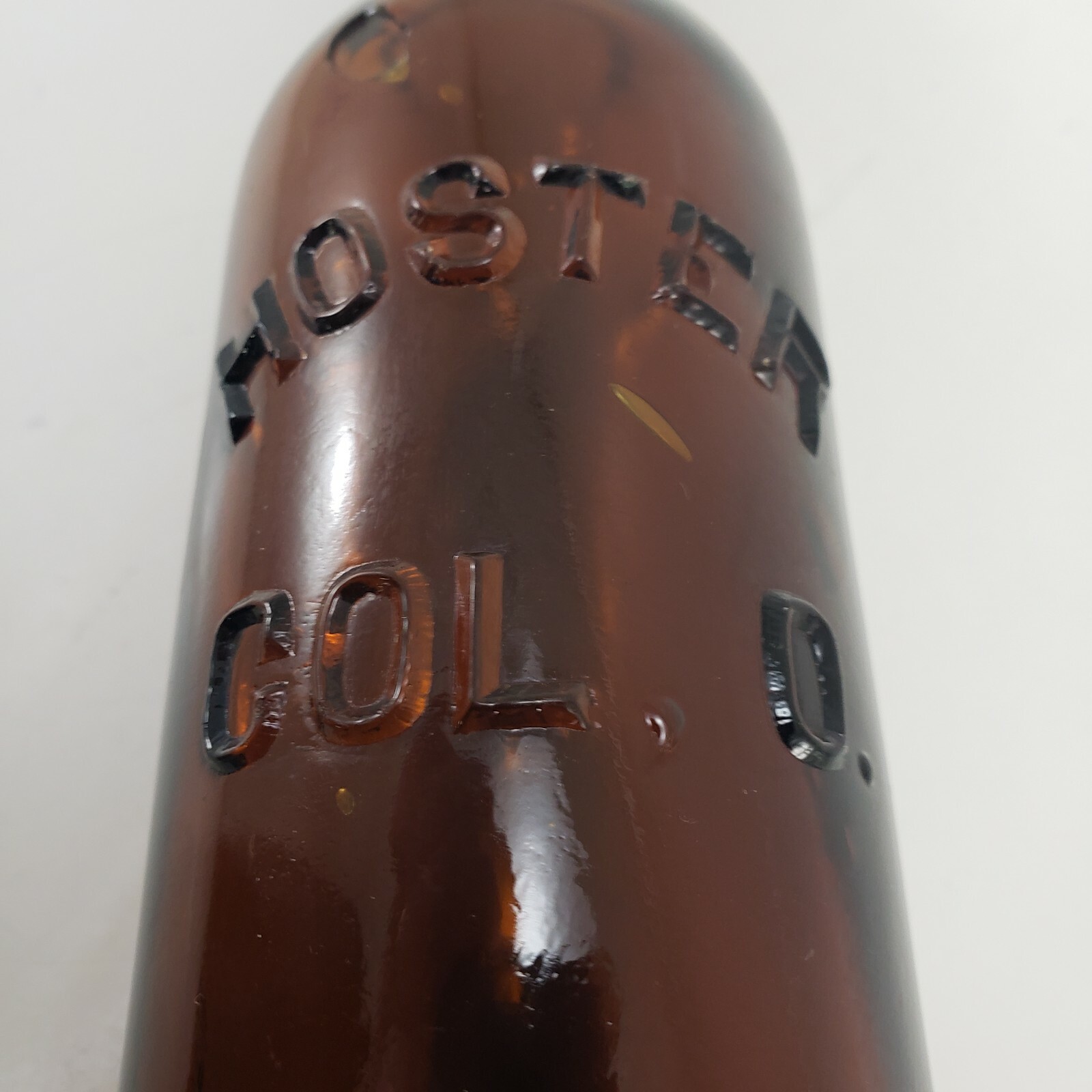 Embossed Hoster Brewing Col OH Beer Bottle Brown Blown Glass Clamp Lid ...
