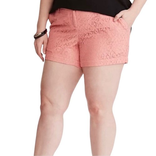Torrid Light Pink Lace Lined Cuffed Shorts Size 20 | eBay