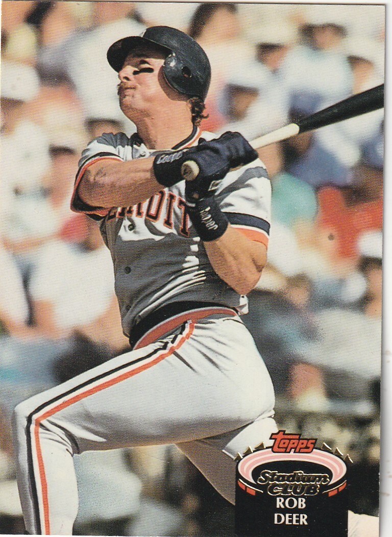 FREE SHIPPING-MINT-1992 Topps Stadium Club Rob Deer #92 PLUS TIGERS ...
