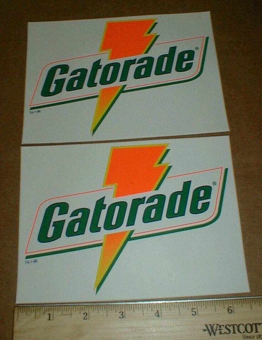 1996 Gatorade Pair Hot Rod Nascar NOS Drag Racing Decal Sticker Lot set ...