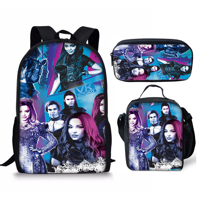 3D Descendants Backpack School Bookbag Rucksack Lunch Bag Pencil Case ...