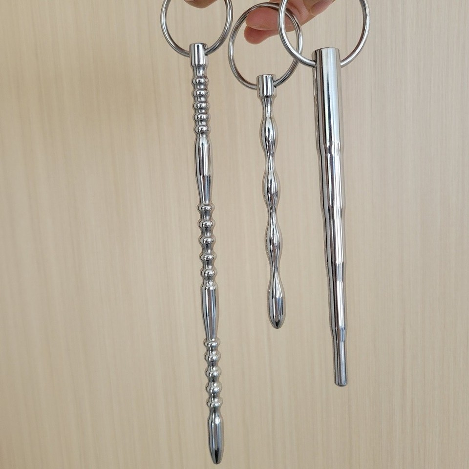 Men Stainless Steel 3 sizes Sounds Sounding Beads Insert Plug Sounds ...