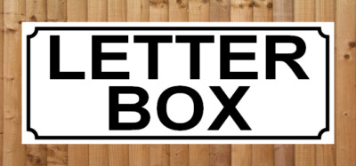 LETTER BOX ≈ SIGN NOTICE royal mail postman post letters parcels parcel ...