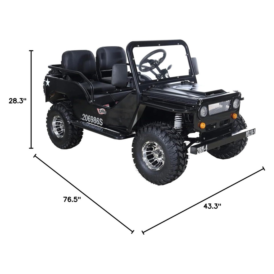 X-PRO Ranger 150cc Mini Jeep Go Kart w/ 3-Speed Semi Auto Transmission ...