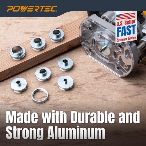 10-Piece Router Template Bushing Guide Set w/Storage Case. Fits Porter ...