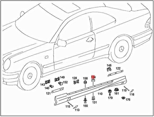 6pcs Genuine MERCEDES C208 S202 S210 W202 W210 Mounting clip 0099884378 ...