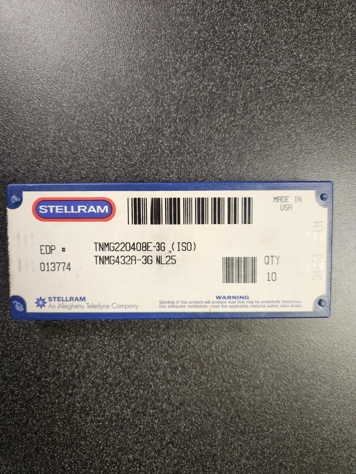 Stellram TNMG 432A 3G NL25 Carbide Insert 10 per Box | eBay