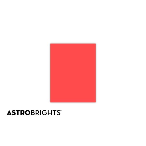 Astrobrights Color Paper 24lb 8 1/2 X 11 Rocket Red 500 Sheets Wau22641 ...