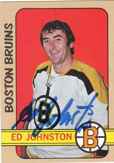 ED JOHNSTON Autographed Signed 1972-73 Topps Hockey card #13 Boston ...