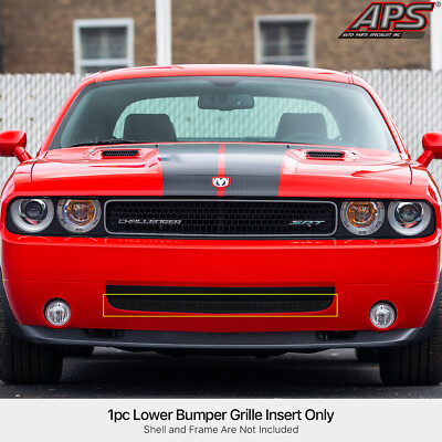 Fits 2009-2010 Dodge Challenger Lower Bumper Stainless Black Mesh ...