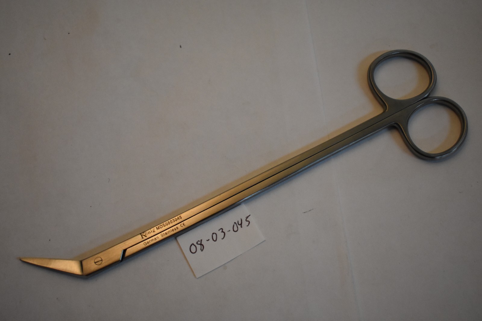 MDS0803045 HEGEMANN-DIETHRICH VASCULAR SCISSORS 7 1/2" 45 DEGREE ANGLE ...