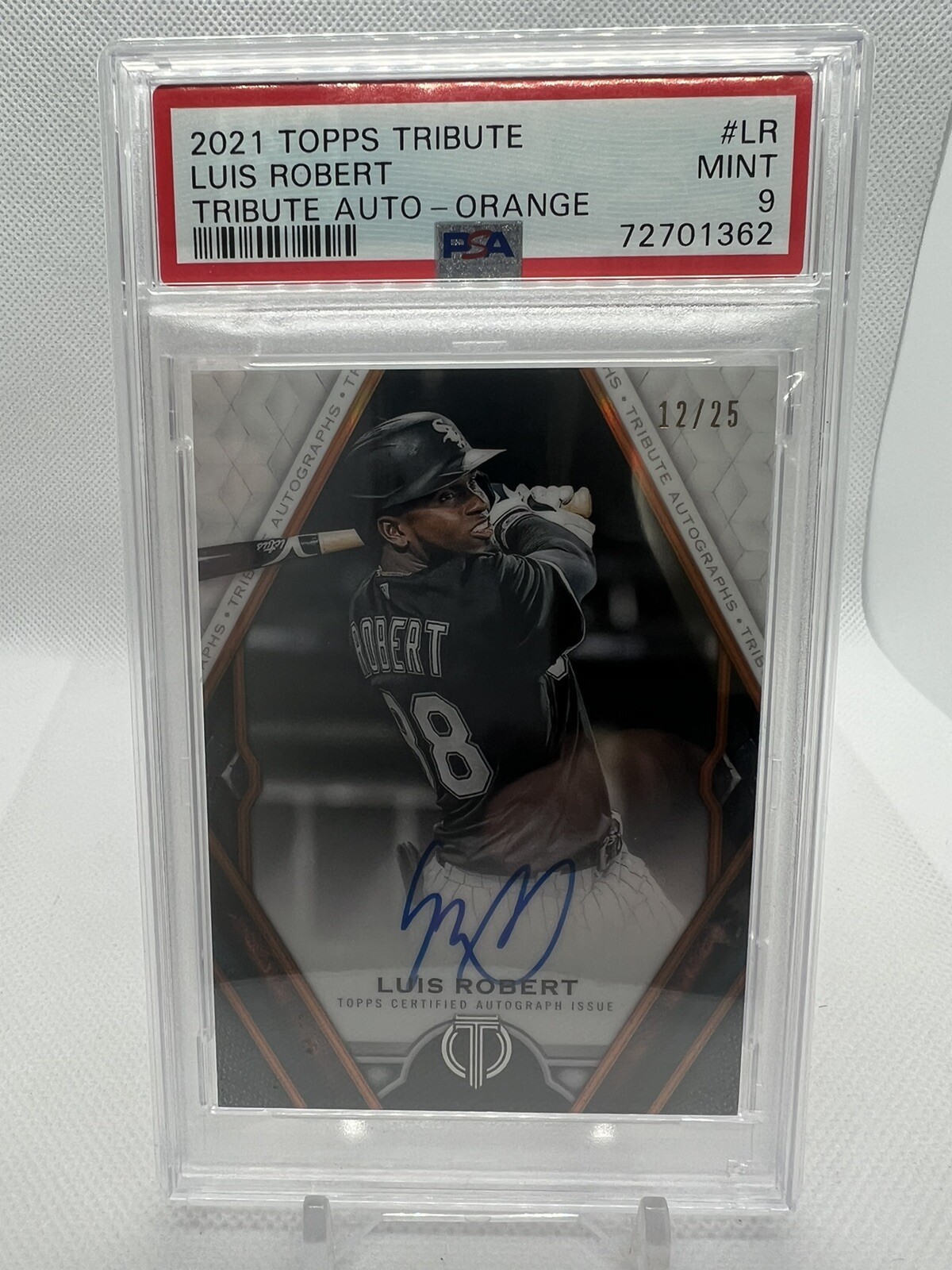 2021 Topps Tribute Luis Robert ON CARD AUTO ORANGE 12/25 RARE! POP 1 ...