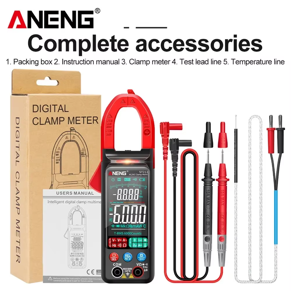 Digial Multimeter ANENG ST212 Clamp Meter Professional DC/AC Current ...