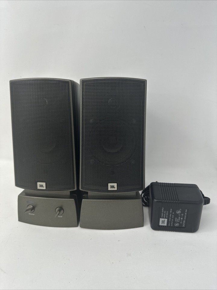 JBL Media 100 Active Desktop Computer Audio Speakers With Power Adapter ...