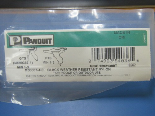 PANDUIT MS3367-4-0 Qty of 700 per Lot Cable Tie, Pan Ty® Weather ...
