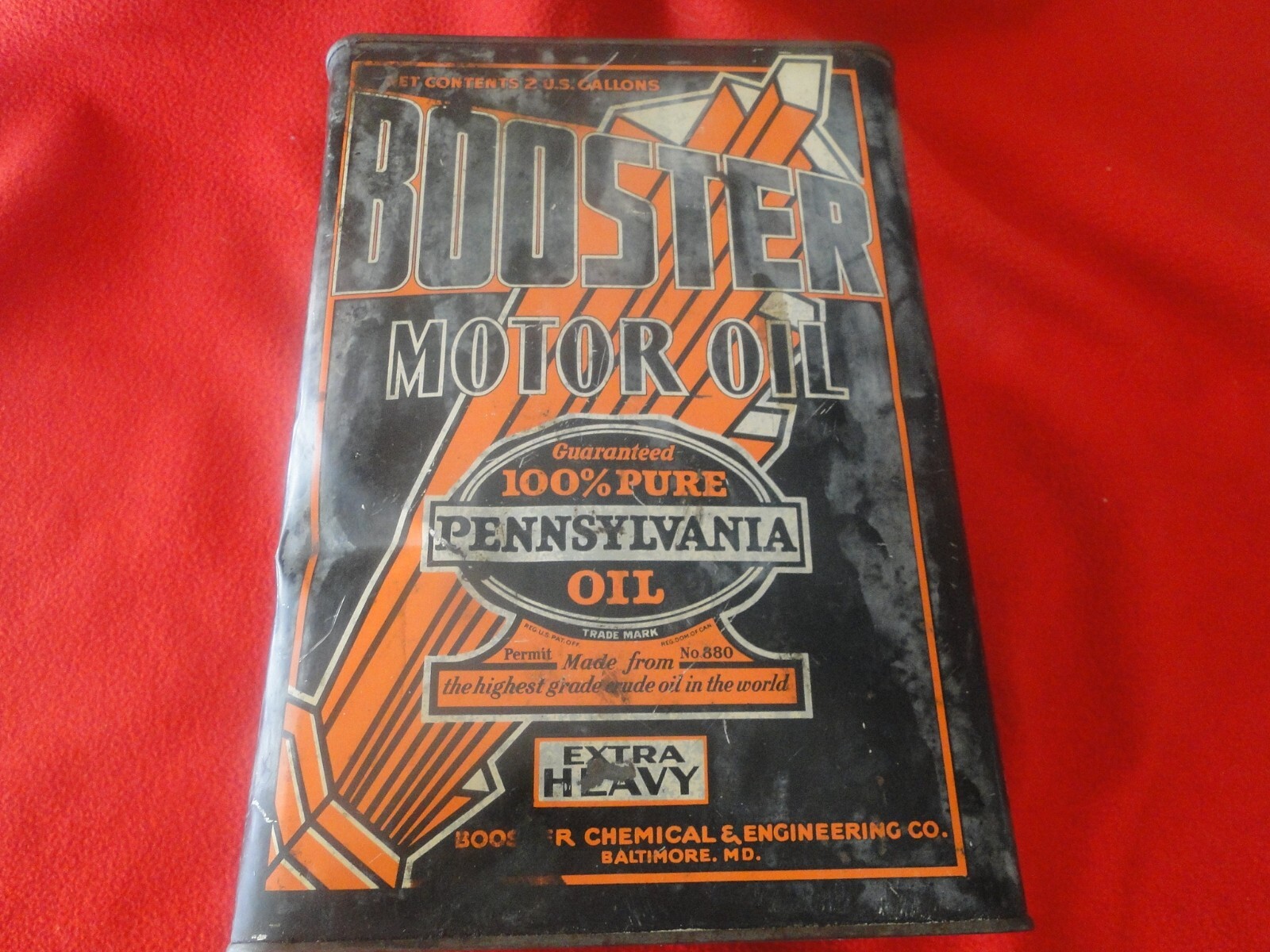 Vintage 2 Gallon Pennsylvania Oil Can Booster Motor Oil | eBay