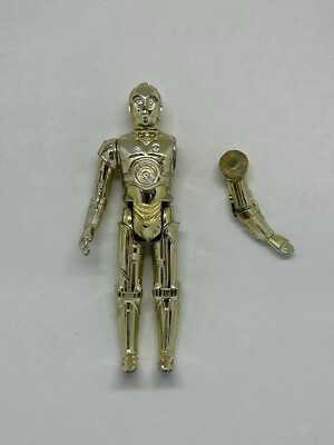 C-3PO 1977 Vintage Kenner Star Wars Action Figure HK Gold - Arm Off ...