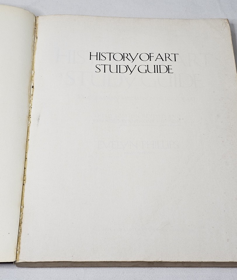 History of Art Study Guide 3rd Ed. 1986 Softcover Book Evelyn Phillips Workbook | eBay