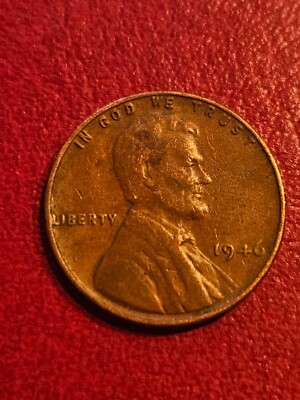 1946 Lincoln Wheat Penny - No Mint Mark Liberty (L) On Rim Error Coin ...