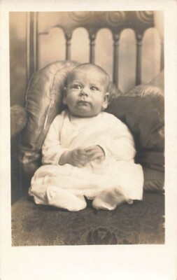 Postcard RPPC Portrait Baby AZO Stamp Box | eBay