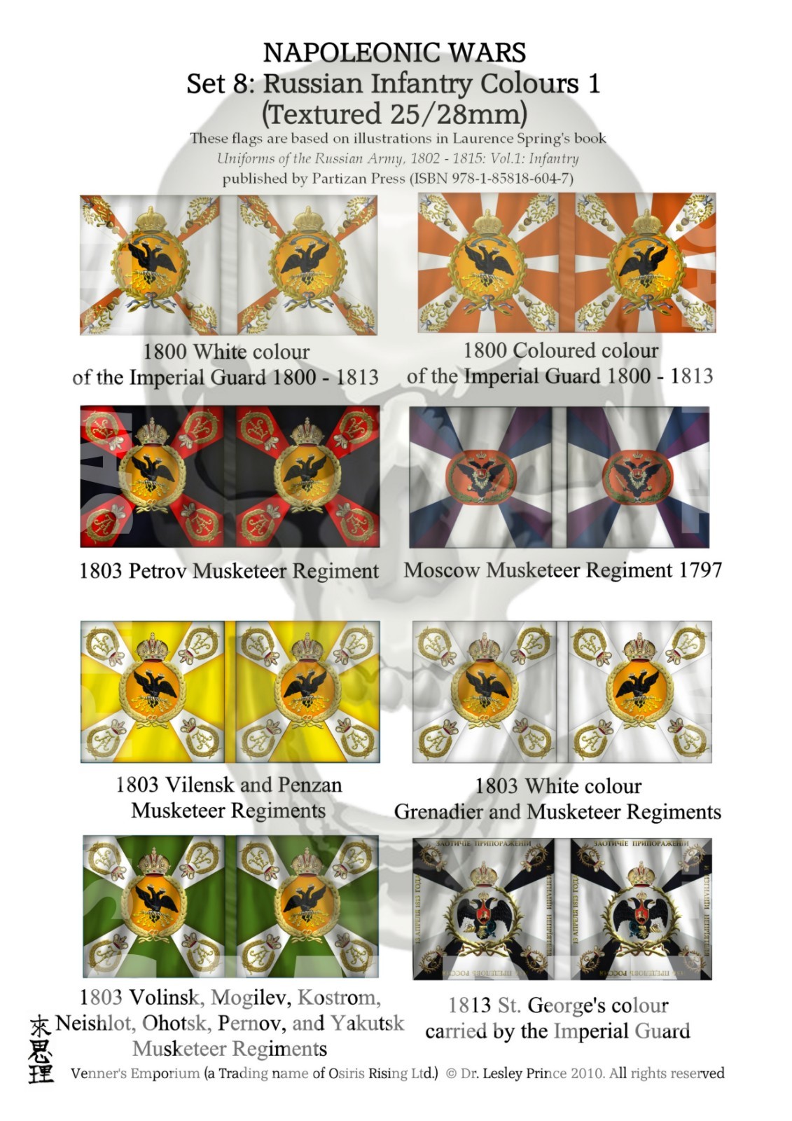 25/28MM TEXTURED RUSSIAN INFANTRY COLOURS 1 - NAPOLEONIC WARS SET 8 ...