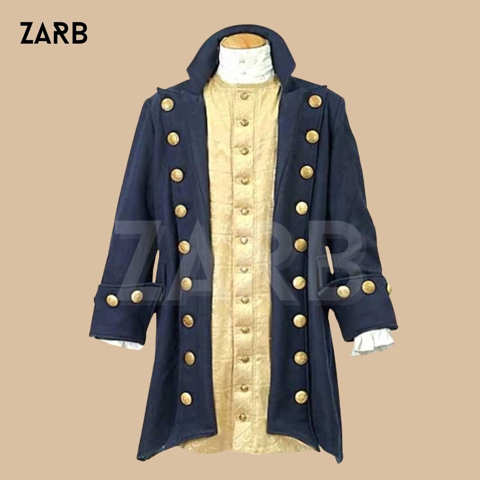 Blackbeard Pirate Coat, Mens Buccaneer Jacket, Pirate Costume ...