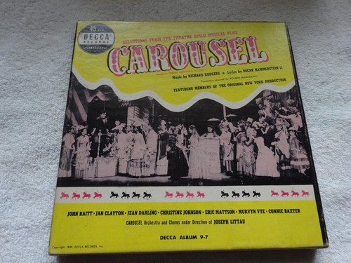 "CAROUSEL" FROM THE MUSICAL PLAY--- FIVE 45 rpm, NEW, ORIGINAL "DECCA ...